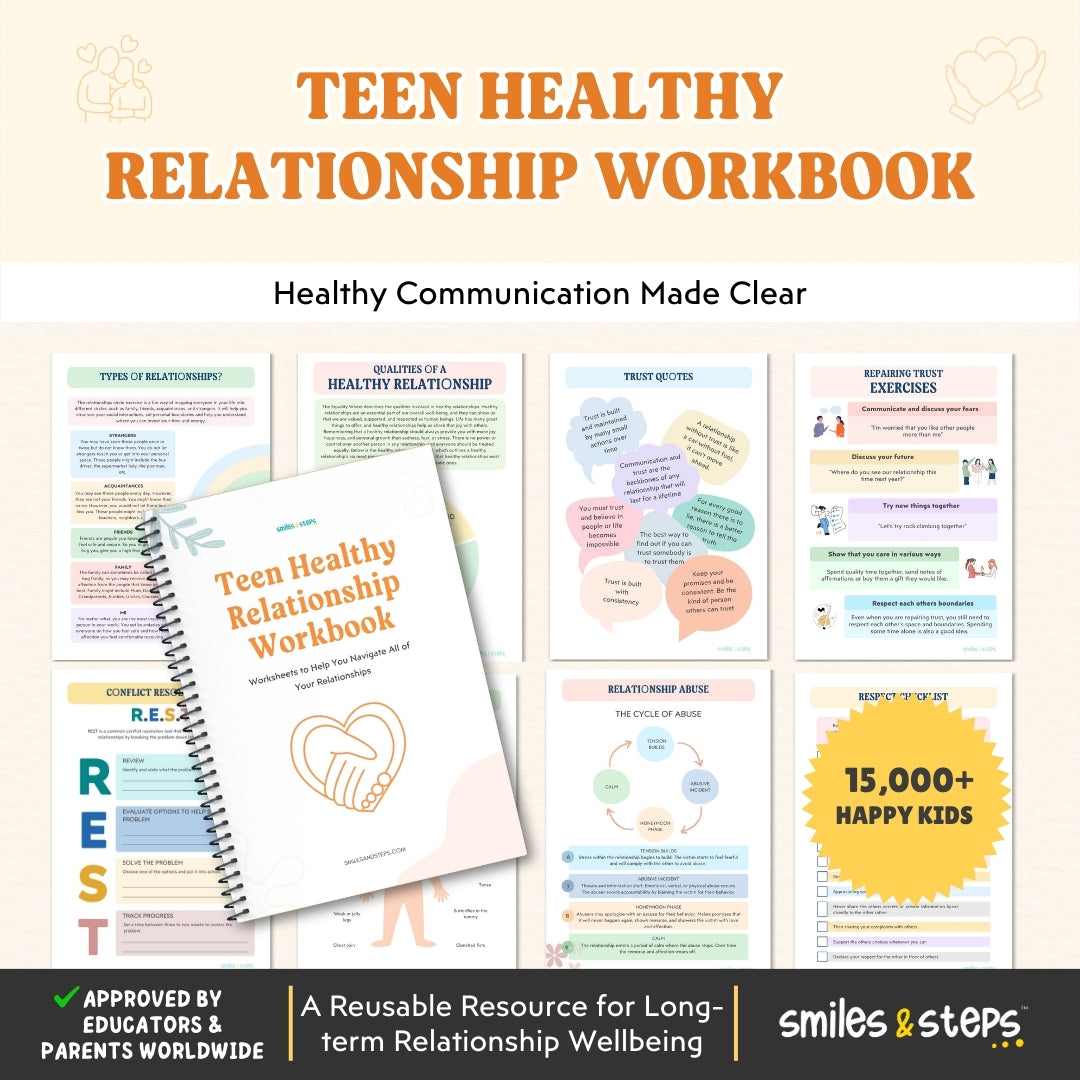 Teen Healthy Relationship Workbook | Boundaries, Trust & Communication ...