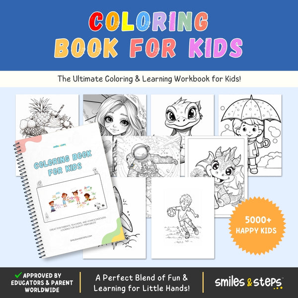 Creative Coloring Book for Kids | Educational Alphabet & Number Pages ...