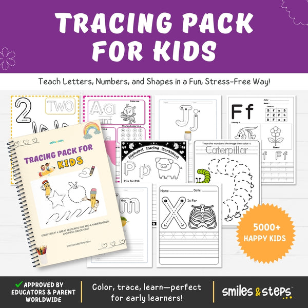Tracing Pack for Kids – Handwriting Practice Worksheets & Fun – Smiles ...