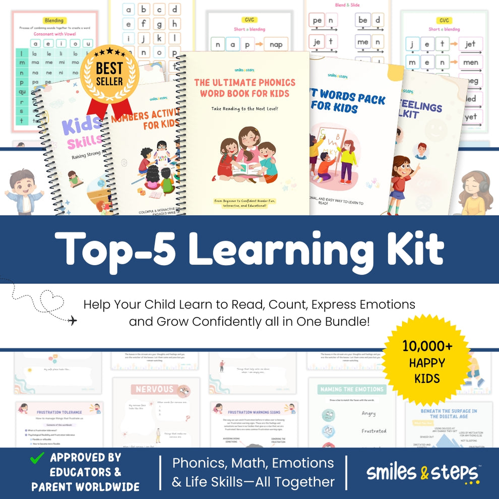 Top-5 Learning Kit for Kids | Phonics, Math, Emotions & Life Skills ...