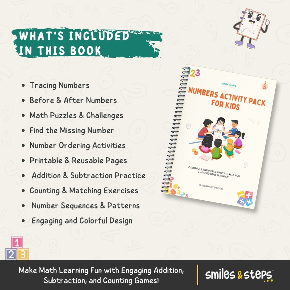 Numbers Activity Pack for Kids – Math Worksheets & Counting Games ...