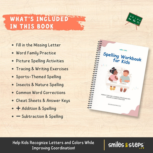 Spelling Workbook for Kids – Fun Activities for Early Learners – Smiles ...