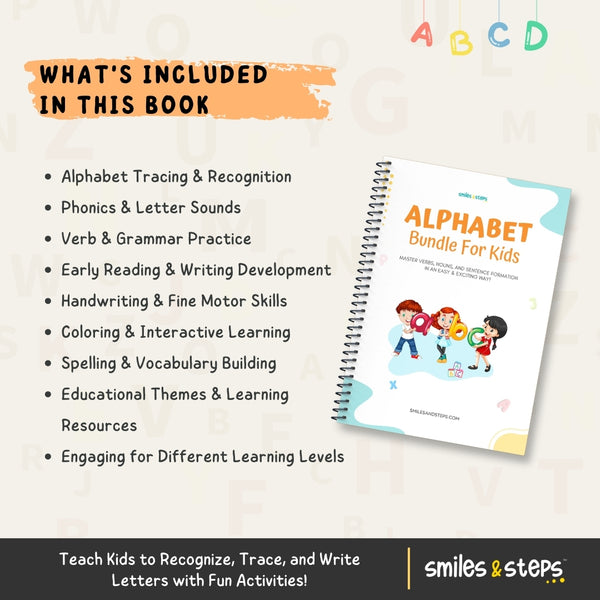 Alphabet Bundle for Kids | Phonics, Tracing & Grammar Worksheets ...
