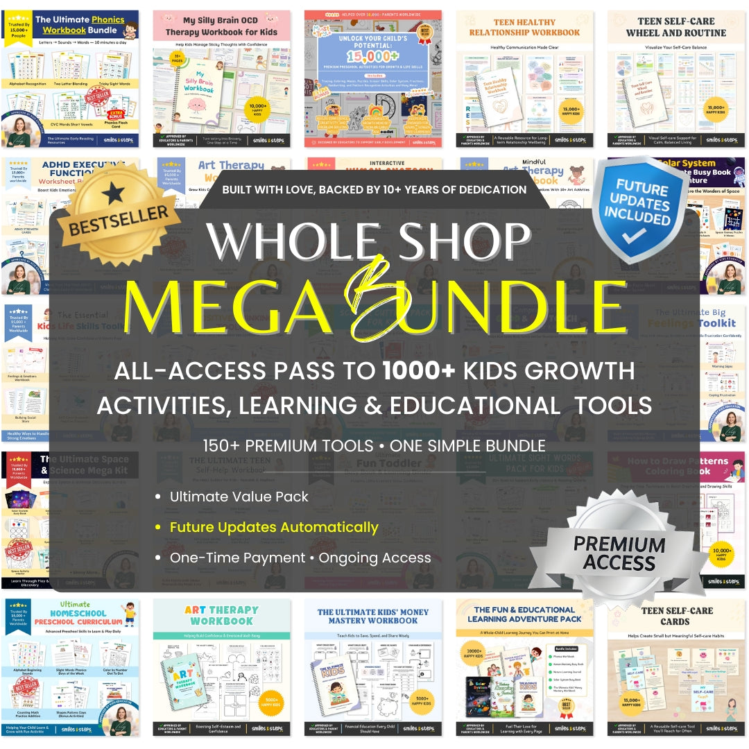 The Whole Shop Learning Bundle – 50+ Printable Workbooks for Kids ...